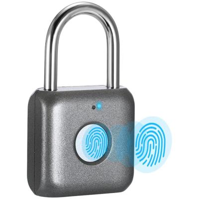 China Factory Selling Mini IP65 Smart Finger Print Padlock Travel Luggage Suitcase Security Door Locks Smart Electronic Padlock for sale