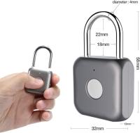 China Factory Selling Mini IP65 Smart Finger Print Padlock Travel Luggage Suitcase Security Door Locks Smart Electronic Padlock for sale