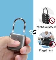 China Factory Selling Mini IP65 Smart Finger Print Padlock Travel Luggage Suitcase Security Door Locks Smart Electronic Padlock for sale