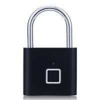 China Fingerprint Padlock USB Rechargeable Security Keyless Lock IP67 Waterproof Indoor Outdoor Zinc Alloy Smart Padlock Custom Logo for sale