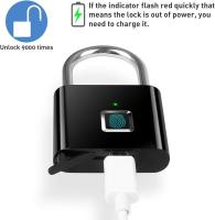 China Fingerprint Padlock USB Rechargeable Security Keyless Lock IP67 Waterproof Indoor Outdoor Zinc Alloy Smart Padlock Custom Logo for sale