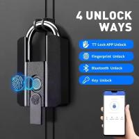 China New Model Big Size Durable Biometric Outdoor IP67 Waterproof USB Rechargeable Eco-Friendly Smart Lock Fingerprint TT Lock for for sale