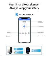 China New Model Big Size Durable Biometric Outdoor IP67 Waterproof USB Rechargeable Eco-Friendly Smart Lock Fingerprint TT Lock for for sale