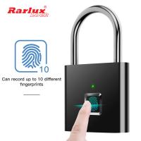 China Factory Electronic USB Fingerprint Padlock Charging Portable Zinc Alloy Smart Eco-Friendly 10 Sets Fingerprints RARLUX SY11 for sale