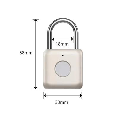 China Factory Selling Mini IP65 Smart Finger Print Padlock Travel Luggage Suitcase Security Door Locks Smart Electronic Padlock for sale