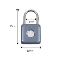 China Factory Selling Mini IP65 Smart Finger Print Padlock Travel Luggage Suitcase Security Door Locks Smart Electronic Padlock for sale