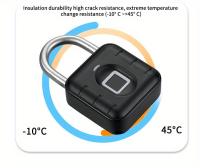 China Factory Selling Smart Finger Print Padlock Waterproof Padlock Travel Luggage Suitcase Security Door Locks Smart Electronic for sale