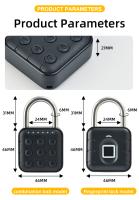 China Factory Selling Smart Finger Print Padlock Waterproof Padlock Travel Luggage Suitcase Security Door Locks Smart Electronic for sale