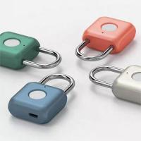 China Mini IP67 Smart Fingerprint Padlock Zinc Alloy ABS Panel 304 Stainless Steel Shackle for School Locker Travel Luggage Security for sale