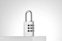 China Custom Logo 4-Digit Password Lock Anti-Theft Industrial Safety Luggage Padlocks 4 Codes Solid Brass Combination Lock for Gym for sale