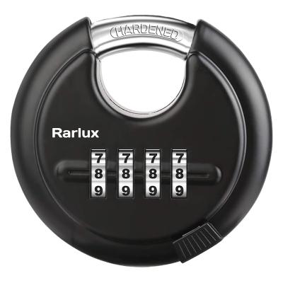 China Rarlux Heavy Duty Combination Padlock Zinc Alloy 70mm with 4-Digit Password Waterproof Hardened Shackle for sale