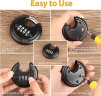 China Rarlux Heavy Duty Combination Padlock Zinc Alloy 70mm with 4-Digit Password Waterproof Hardened Shackle for sale