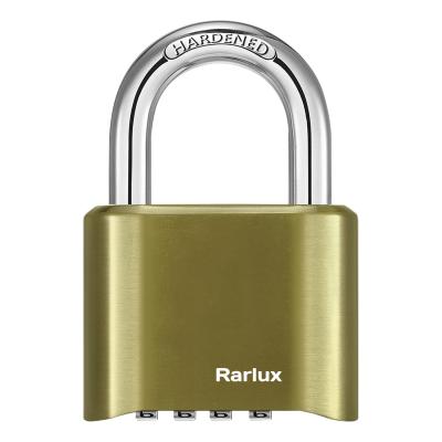 China Rarlux 52mm Heavy Duty 4 Digit Code Combination Lock Zinc Alloy Outdoor Gym Locker Padlock with Hardened Shackle Model 910 China for sale