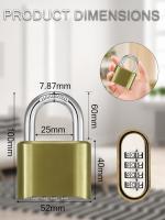 China Rarlux 52mm Heavy Duty 4 Digit Code Combination Lock Zinc Alloy Outdoor Gym Locker Padlock with Hardened Shackle Model 910 China for sale