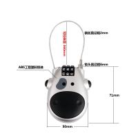 China Hot Selling Rarlux F8106 ABS Outdoor 50mm Cute Telescopic Combination Code Padlock for Helmet Luggage Rack for sale