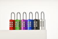 China 28MM 4-Digit Password Combination Padlock Chrome Plated Aluminum Double Blister RARLUX AM Model for sale