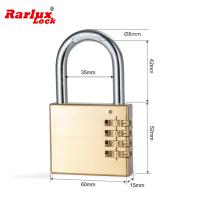 China Rarlux 4 Digits Password Industrial Safety Eco-Friendly Durable High Safety Luggage Bag Brass Combination TSA Padlock for sale