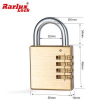 China Rarlux 4 Digits Password Industrial Safety Eco-Friendly Durable High Safety Luggage Bag Brass Combination TSA Padlock for sale
