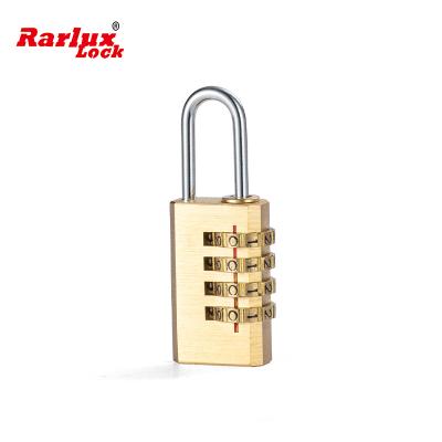China Rarlux Durable High Safety 4-Digit Password Anti-Theft Industrial Safety Luggage Bag Brass Combination TSA Padlock Lockout 28mm for sale