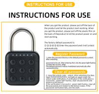 China Security Electronic Combination Fingerprint Padlock School Locker Door Lock RARLUX IP67 Waterproof 12-Month Battery Life for sale