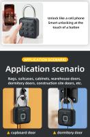 China Security Electronic Combination Fingerprint Padlock School Locker Door Lock RARLUX IP67 Waterproof 12-Month Battery Life for sale