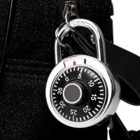 China Round Combination Padlock Zinc Alloy Eco-Friendly Password Unlock Master Key Black Color 7mm Shackle School Gym Locker Padlock for sale