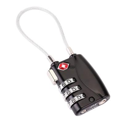 China 3 Digit Code TSA Lock Outdoor Industrial Safety Luggage Backpack Zipper Wire Rope Key Combination Padlock Zinc Plastic RARLUX for sale