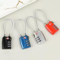 China 3 Digit Code TSA Lock Outdoor Industrial Safety Luggage Backpack Zipper Wire Rope Key Combination Padlock Zinc Plastic RARLUX for sale