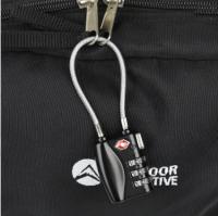 China 3 Digit Code TSA Lock Outdoor Industrial Safety Luggage Backpack Zipper Wire Rope Key Combination Padlock Zinc Plastic RARLUX for sale