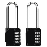 China Locks Manufacturer 4 Digit Code Longe Shackle Zinc Alloy Lock Keyless Antitheft Password Combination Padlock for sale