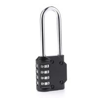 China Locks Manufacturer 4 Digit Code Longe Shackle Zinc Alloy Lock Keyless Antitheft Password Combination Padlock for sale
