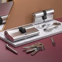 China Nickel Euro Cylinder Lock,Door Barrel Lock,Key/Key with 3 Standard Keys, Door Cylinder for sale