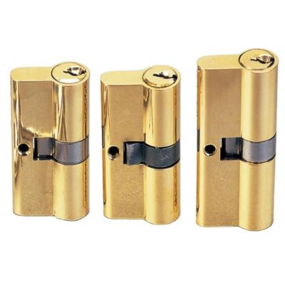 China Super Polish Nickel Plated Brass Key Solid Brass Body BRASS LOCK  DOOR CYLINDER for sale
