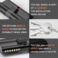 China Black Euro Cylinder Lock Polish Chrome Plated Solid Brass Body with 