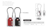 China Rarlux TSA Padlock Anti-Theft Durable High Safety Zinc Alloy Luggage Suitcase Key & Password Combination Padlock for sale