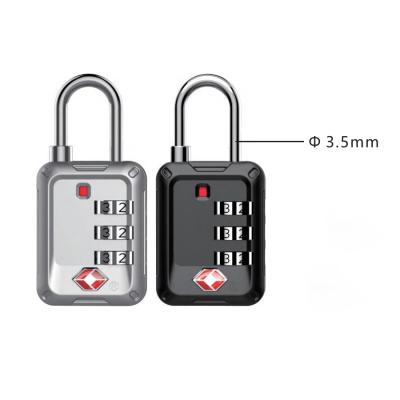 China Rarlux TSA Padlock 3 Digital Password Anti-Theft Zinc Alloy Luggage Suitcase Combination Padlock for sale