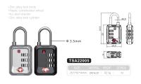 China Rarlux TSA Padlock 3 Digital Password Anti-Theft Zinc Alloy Luggage Suitcase Combination Padlock for sale