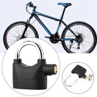 China Wholesale Plastic siren alarm padlock 110db anti-theft heavy duty key padlock motorcycle alarm padlock for sale