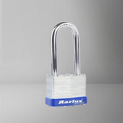 China Rarlux Manufacturer Wholesale Custom Shackle Length Industrial Safety Anti-cut Duty Steel Padlock Waterproof Laminated Padlock for sale