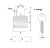 China Rarlux Manufacturer Wholesale Custom Shackle Length Industrial Safety Anti-cut Duty Steel Padlock Waterproof Laminated Padlock for sale