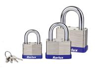 China Steel Laminated Keyed Padlock with 2 Brass Keys Heavy Duty Weatherproof Outdoor Use Custom Logo for sale