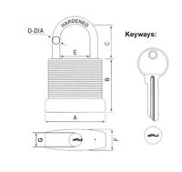China Rarlux High Quality Cheap Price Steel Laminated Padlock for sale