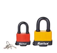 China Rarlux Top Security Steel Padlock Plastic Shell Cover Waterproof Laminated Padlock for sale