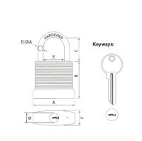 China Rarlux Top Security Steel Padlock Plastic Shell Cover Waterproof Laminated Padlock for sale