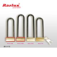China Rarlux Durable Anti-Theft Motorcycle Iron Padlock U Lock Set with Key and Chain for sale
