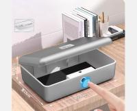 China Key Storage Desktop Box Fingerprint Lock Children Students Multi-functional Plastic Pencil Case Patent for sale