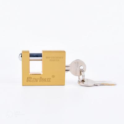 China Rarlux Heavy Duty Anti-Rust Brass Rectangular Copper Padlock 70mm 90mm Waterproof Key Top Security Model WB Zhejiang China for sale