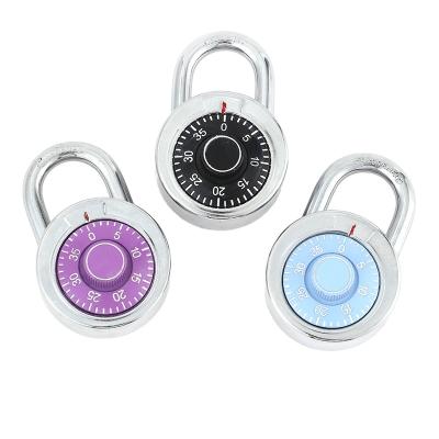 China Wholesale New Stock Durable 45mm Round Zinc Alloy Powder Coated Turntable Password Lock Household Anti-Theft Feature for sale