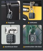 China Cadenas Empreinte Waterproof Smart Fingerprint Padlock Anti-theft Gym Door Lock Cloud Data Electronic Combination Wood IP Tuya for sale