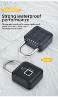 China Cadenas Empreinte Waterproof Smart Fingerprint Padlock Anti-theft Gym Door Lock Cloud Data Electronic Combination Wood IP Tuya for sale